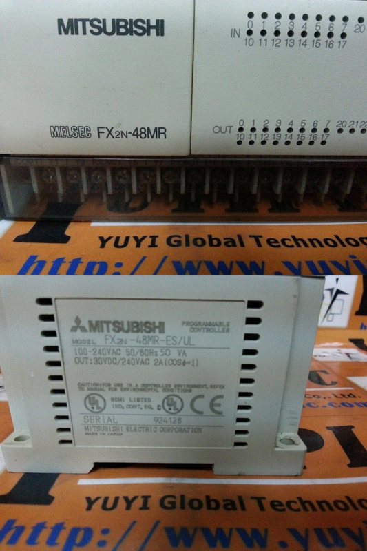 MITSUBISHI FX2N-48MR-ES/UL PROGRAMMABLE CONTROLLER - 裕益科技自動化設備可程式編碼器PLC分散式控制系統DCS